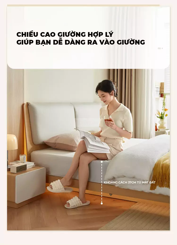 Giường Ngủ Gỗ Tự Nhiên Togismart GM038