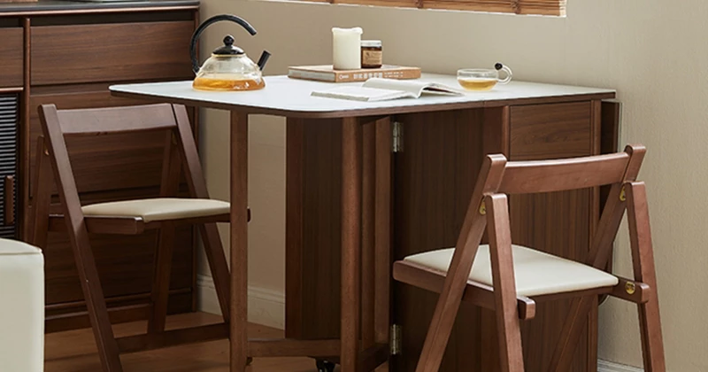 Bàn ăn thông minh gỗ tự nhiên mặt bàn gỗ KC75