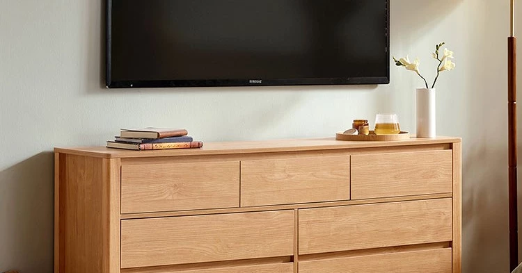 Kệ tivi gỗ tự nhiên phong cách tối giản LV57