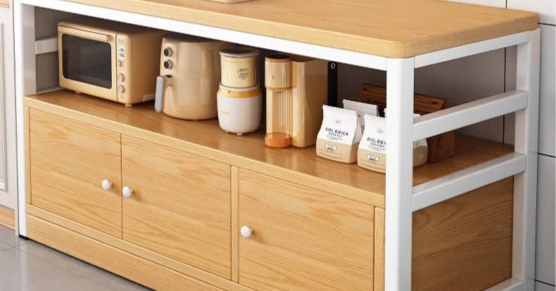 Kệ Bếp Thép Hộp Sơn Tĩnh Điện Togismart Có Ngăn Tủ Đóng - Mã KG255